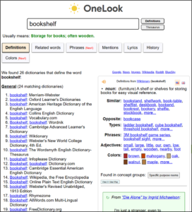【サイト紹介(4)】（無料）英英辞書を串刺し検索できるサイト「One Look Dictionary Search」 | ある翻訳者の本棚